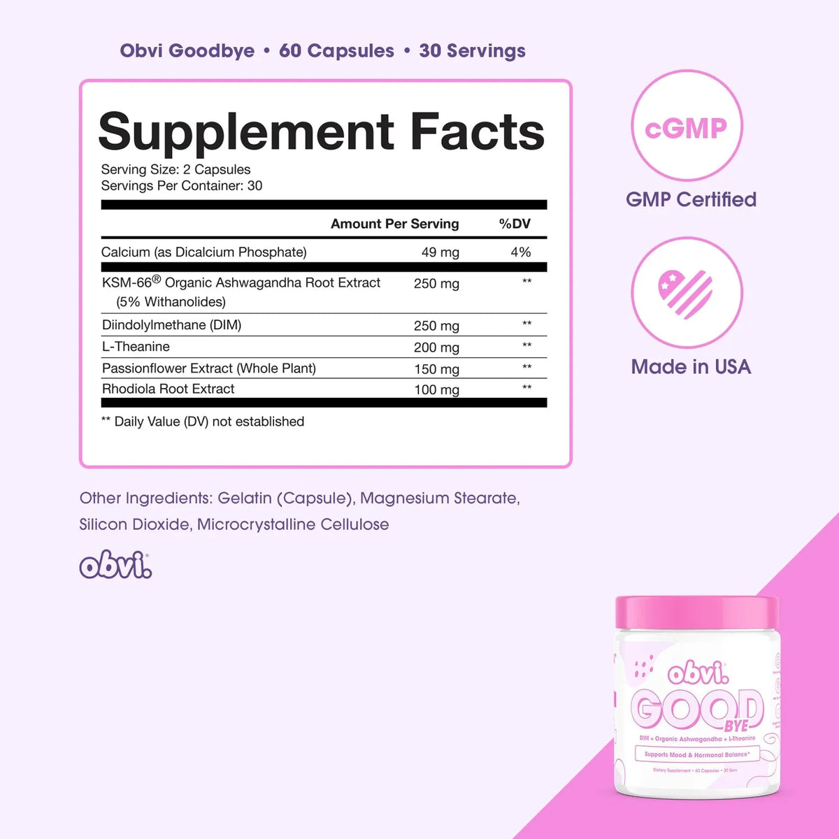 Obvi Goodbye Sleep Formula – Payless Supplements